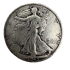 Walking Liberty Half Dollar XF/VF 90% Silver Extra Fine Half Dollar Very Fine