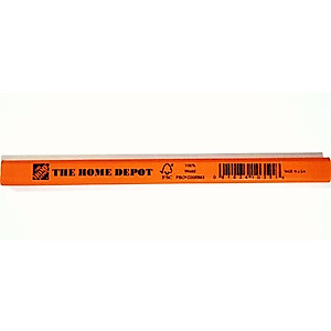 Home Depot Marking Pencil with VersaSharp Sharpener, 10 Pack - 100% Wood FSC C006583 - Made in USA
