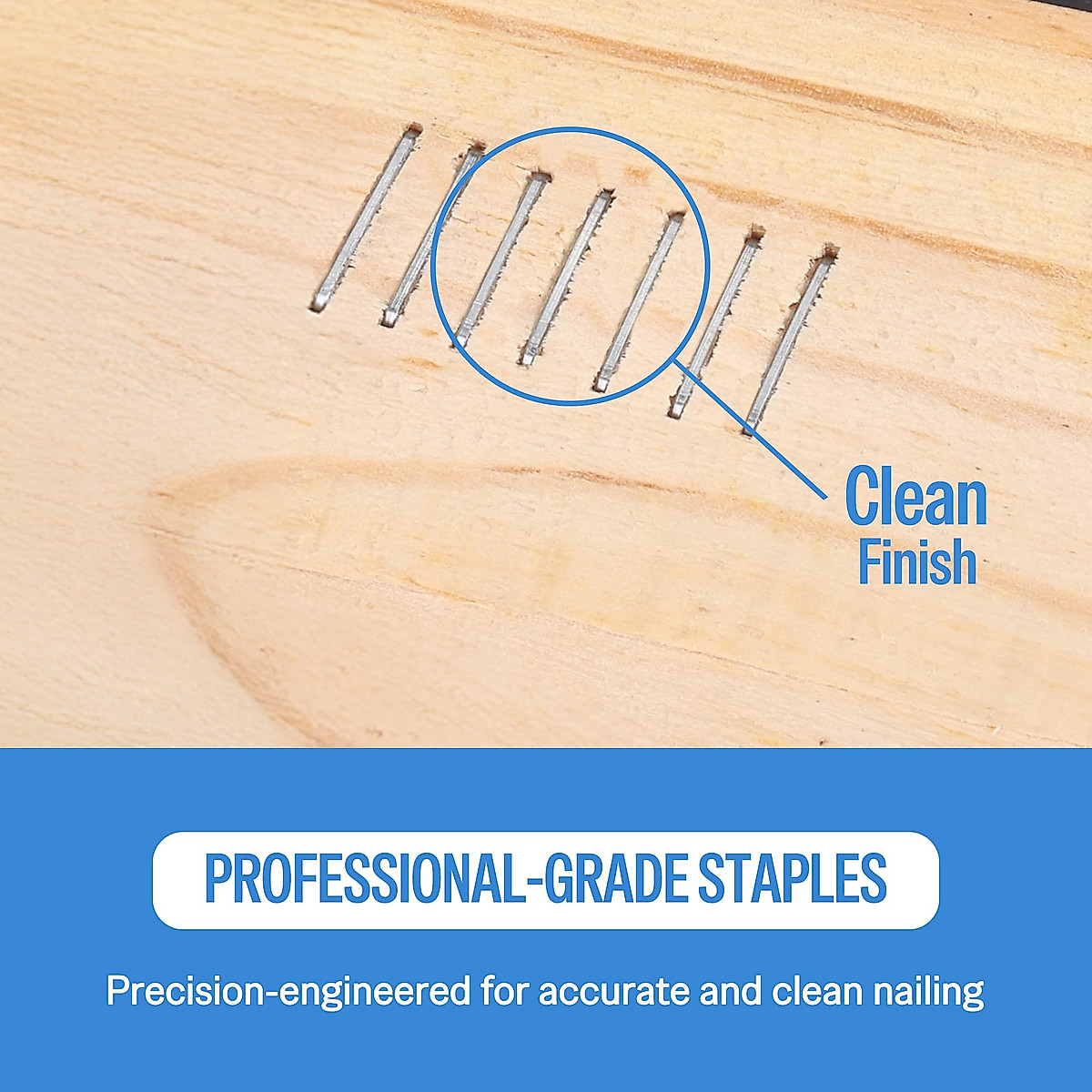 meite 21 Gauge 1/2-Inch Crown with 1/2-Inch Length Upholstery Staples Galvanized Fine Wire Staples Compatible for MT8016 Stapler (10,000 Pcs/Box)