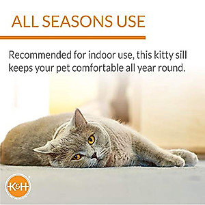 K&H Pet Products Kitty Sill Fleece, Cat Window Perch Unheated - 14 X 24 Inches