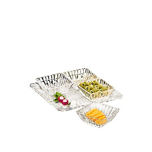 Crystal Clear Alexandria Crystal 4-Section Server