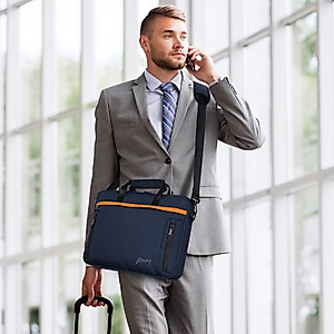 BE SMART Business Laptop Carrying Case bag, Briefcase Messenger Bag fits 15.6 inch Computer, Crossbody Shoulder Bag with RFID Pocket for Work or travel, Man & Woman