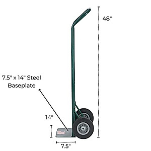 Harper Trucks K54B85C Hand Truck. Steel Frame Continuous Handle/600lb/8 Rubber Wheels