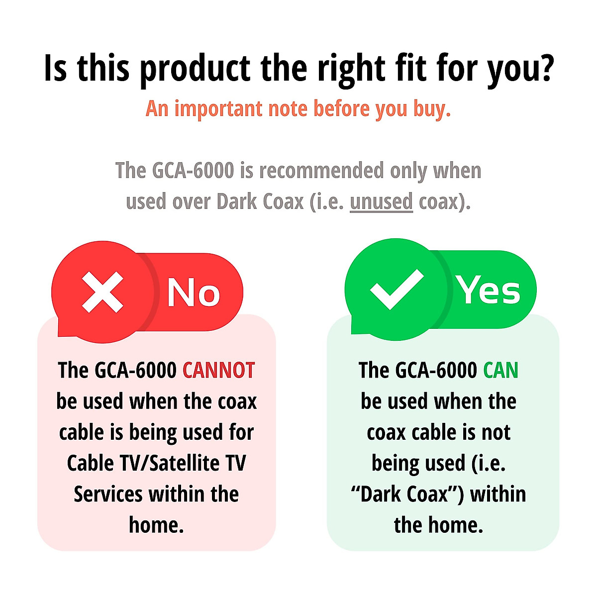 Comtrend G.hn Powerline 1200Mbps Ethernet Over Coaxial Kit I Enhanced Streaming and Gaming I 2 Unit Kit (GCA-6000KIT)