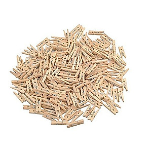 GCA DIY Wooden Pins for Scrapbooking Wood Crafts, Mini Clothespins 200 Per Pack 1"