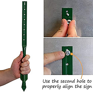 SmartSign “No Soliciting No Excuses - Private Property, No Trespassing, 24 Hour Surveillance” Sign for Lawn | 21” Tall Stake & Sign Kit