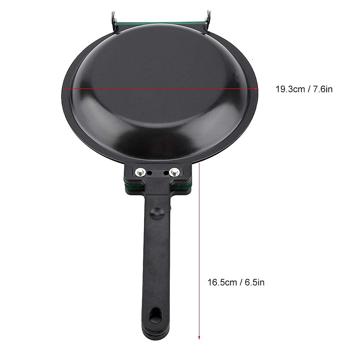 7.6in Double Side Pancake Pan, Non-stick Flip Egg Frying Pan Omlette Maker Skillet for Gas Stove