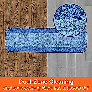 Bona Hardwood Floor Premium Spray Mop - Includes Wood Floor Cleaning Solution & Bona Microfiber Cleaning Pad for Hardwood & Hard Surface Floors & Bona Hardwood Floor Cleaner Refill - 128 fl oz