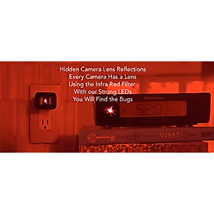 Mic-Lock Camera Finder - Anti Spy Hidden Camera Detector - Secure Business Meetings, Hotels & Vacation Rentals (Black)