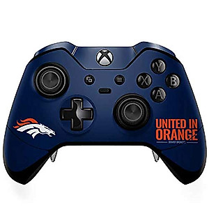 Skinit Decal Gaming Skin Compatible with Xbox One Elite Controller - Officially Licensed NFL Denver Broncos Team Motto Design