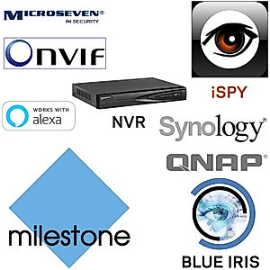 MICROSEVEN Open Source UltraHD 5MP 2560x1920 PoE Two-Way Talk,Alexa,Wide Angle,256GB SD Slot,Outdoor Night Vision Bullet Security Waterproof IP Camera,Human Motion Detection,FTP,Cloud,Web GUI,Apps+VMS