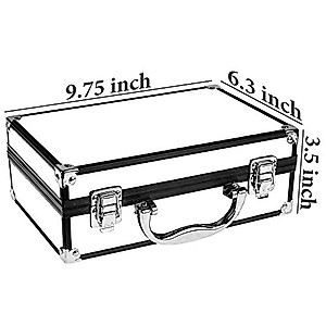 SHANY Carry All Makeup Train Case with Pro Teen Makeup Set, Makeup Brushes, Lipsticks, Eye Shadows, Blushes, and more - Silver