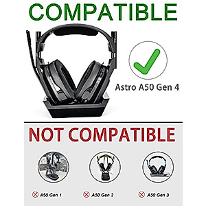 A50 Gen 4 Mod Kit - defean Replacement Earpads and Headband Compatible with Astro A50 Gen 4 Headset,Ear Cushions, Upgrade High-Density Noise Cancelling Foam, Added Thickness (Black Breathable Fabric)
