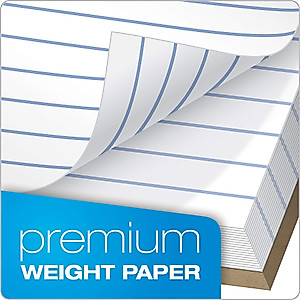 TOPS Docket Gold Writing Pads, 8-1/2 x 11-3/4, Legal Rule, White Paper, 50 Sheets, 12 Pack (63960)