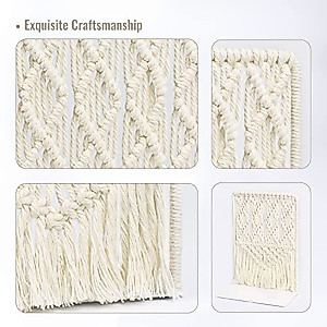 AELS Boho Macrame Bookends with Tassels, Heavy Duty Metal Book Ends, Decorative Unique Bookend Supports for Shelves, Stopper for Books/Movies/CD, Farmhouse Decoration