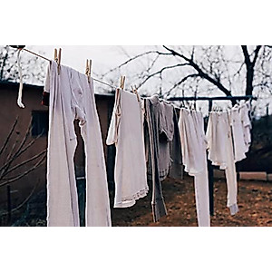 SGT KNOTS Cotton Clothesline - All Purpose Laundry Line Dryer Rope for Outdoor/Indoor, Crafting & Art Projects (1/4" x 100ft, White)