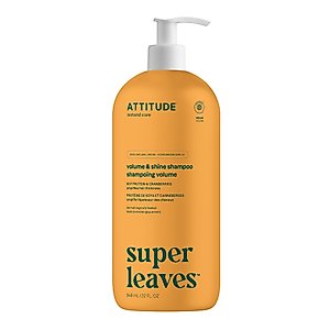 ATTITUDE Volume and Shine Hair Shampoo, EWG Verified, For Thin Hair, Naturally Derived Ingredients, Vegan and Plant Based, Soy Protein And Cranberries, 32 Fl Oz