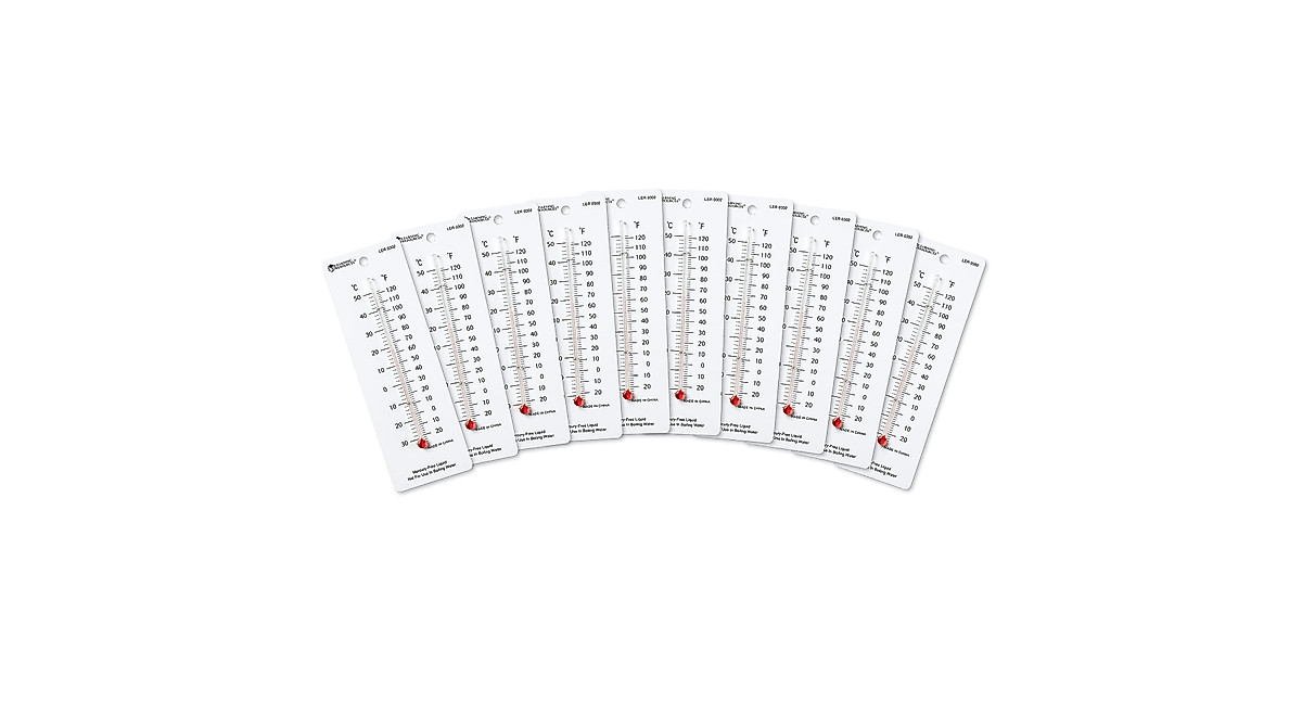 Learning Resources Student Thermometers - Durable 2x6" Classroom Tool