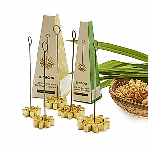 DOK JOK Brass Thai Flower Cookies Mold for Stylist Sunflower Crispy Biscuit Difference Size (6 cm)