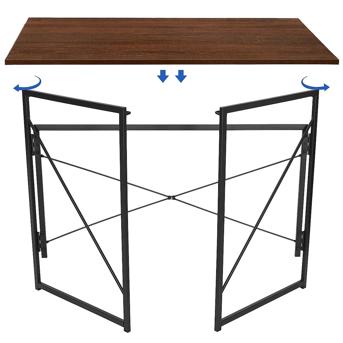 Epetlover Folding Computer Desk Writing Table Study Work Station Portable Notebook PC Laptop Standing Desk Home Office, Espresso