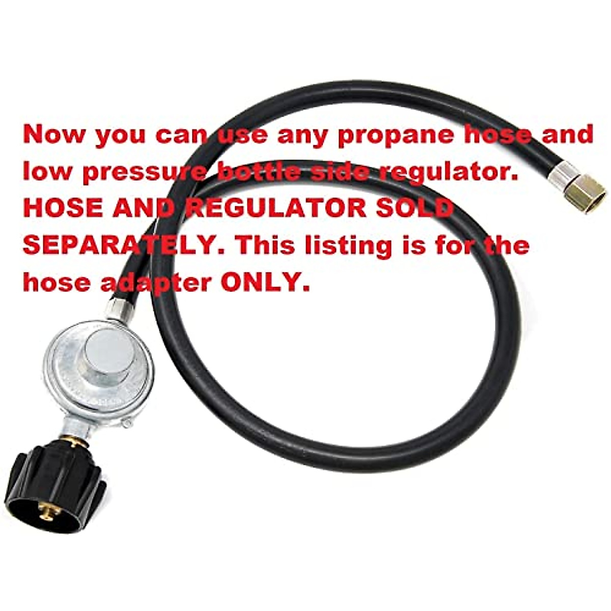 Muzzys Regulator Adapter Bypass Hack Conversion Fitting, for Weber Q Q100 Baby Q1000 1200 Q200 Q2000 Q2200 Grill BBQ Grille - Allows use of Any Standard Full Size Propane Bottle Side Regulator & Hose