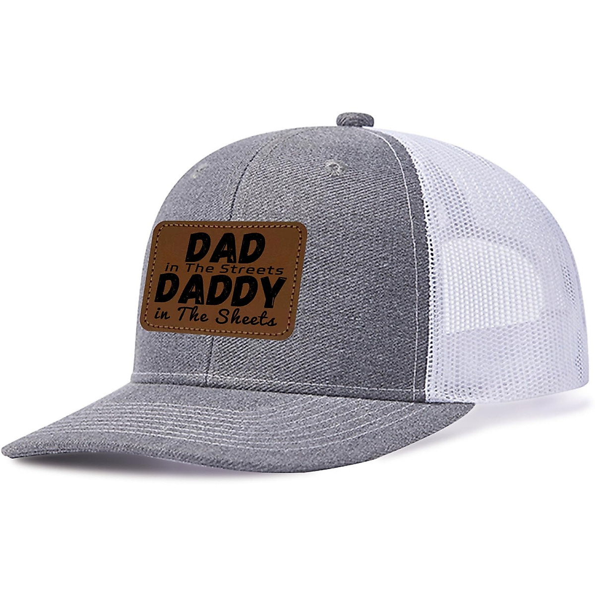 Dad in The Street Daddy in The Sheets Hat Daddy Mesh Trucker Hat Leather Patch Baseball Cap Golf Hat