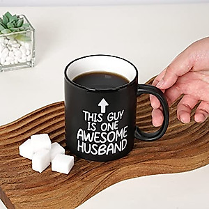 Husband Gift for Men | Funny Husband Coffee Mug Gifts for Husbands | Husband Birthday Gift, Father's Day Present, Anniversary Idea, Christmas Gift | Awesome Husband | Black Mug, 11.5oz Coffee Cup