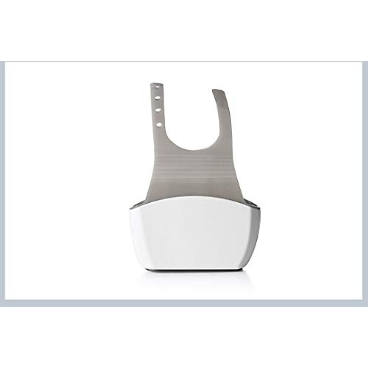 Sink storage rack, DLD plastic saddle faucet caddy table storage box pen holder (white)