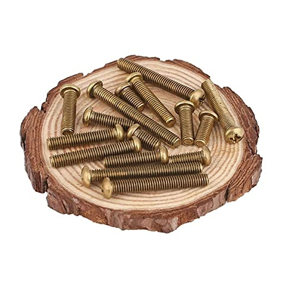 DubMag Tapping Screws,Screw Bolt,Copper Round Head Phillips Screws, pan Head Machine Screws, M5M6M8, Copper Screws, Small Screws, Pure Copper,M8*50[4pcs] (Color : M5*12[40pcs])