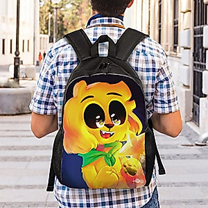 Hei Bai.JZQ Outdoor Durable Multifunction Casual Canvas Bag Cartoon Backpack Daypack Bookbag