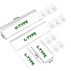 WZXYBP Acrylic Floating Shelves,Invisible Wall Mounted Display Organizer Ledge Shelf for Kids Room, Living Room, Office, Bedroom, Bathroom, Kitchen(4pack)