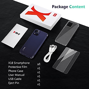 Xgody X18 4G LTE Unlocked Android Phone, 6.3 Inch Cell Phones, Android 10 OS Dual SIM Cheap Smartphone Unlocked, Quad Core 2GB+16GB, Dual 5MP+8MP Camera, 4000mAh Battery, Face ID Smart Phone (Purple)