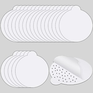 Kittmip 48 Pack Insect Trap Refillable Glue Boards Sticky Fruit Fly Trap Mosquito Fly Killer for Mosquitoes Fruit Flies Gnats Moths Fits Most Models Indoor Outdoor Lamp(Round)