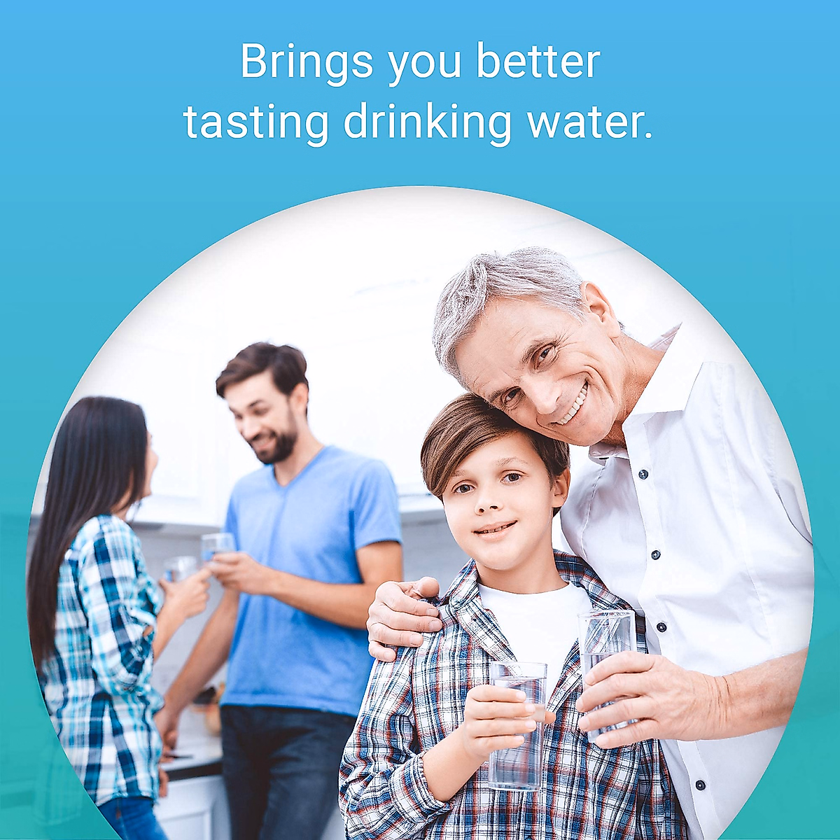 EcoAqua WF1CB Refrigerator water Filter, Replacement for WF1CB, WFCB®, RG100, WF284, NGRG2000, 469910, 9910, Pack of 3