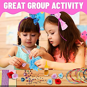 Headband Making Kit for Girls, Make Your Own Fashion Headbands, Arts & Crafts Gift for Ages 5 6 7 8 9 10 11 12 Year Old Kids, Birthday Holiday Gift for Girls Ideas, DIY Toy Gifts for Ages 5-12