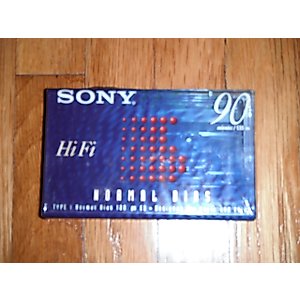 Sony Hi-Fi Normal Bias Type I 90 Minutes/135m Cassette Tape - Blue, 1 Count