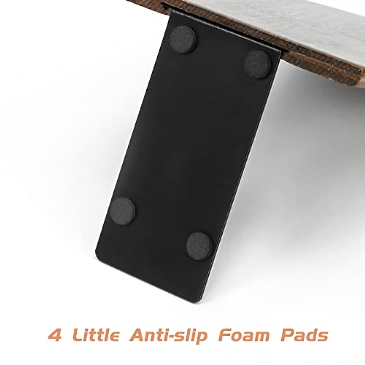 Brosisincorp Wood Book Ends for Shelves Bookends to Hold Heavy Duty Books Pack of 3 Pair Walnut Wooden Office Book Stand Non-Skid