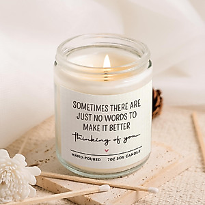 Craftique Sympathy Candle Gift, Sorry for Your Loss Gifts, Bereavement Gift Ideas, Thinking of You Gifts for Women Men, Condolences, Grief Gifts for Hard Times, Handmade Lavender Soy Wax Candle, 7oz