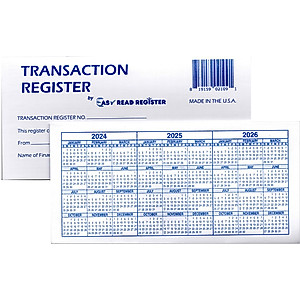 18 Pack Checkbook Registers for Personal Checkbook, Transaction Ledgers, 2022-2023-2024 Calendars