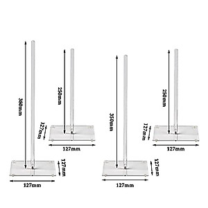 FOCCTS 4 Packs Clear Acrylic Donut Stands, Donut Bar Stand For Wedding Birthday Party, Clear Bagels Doughnut Holder, Non-slip Doughnut Stand Tower with Three Sizes 9'' 12'' 15''