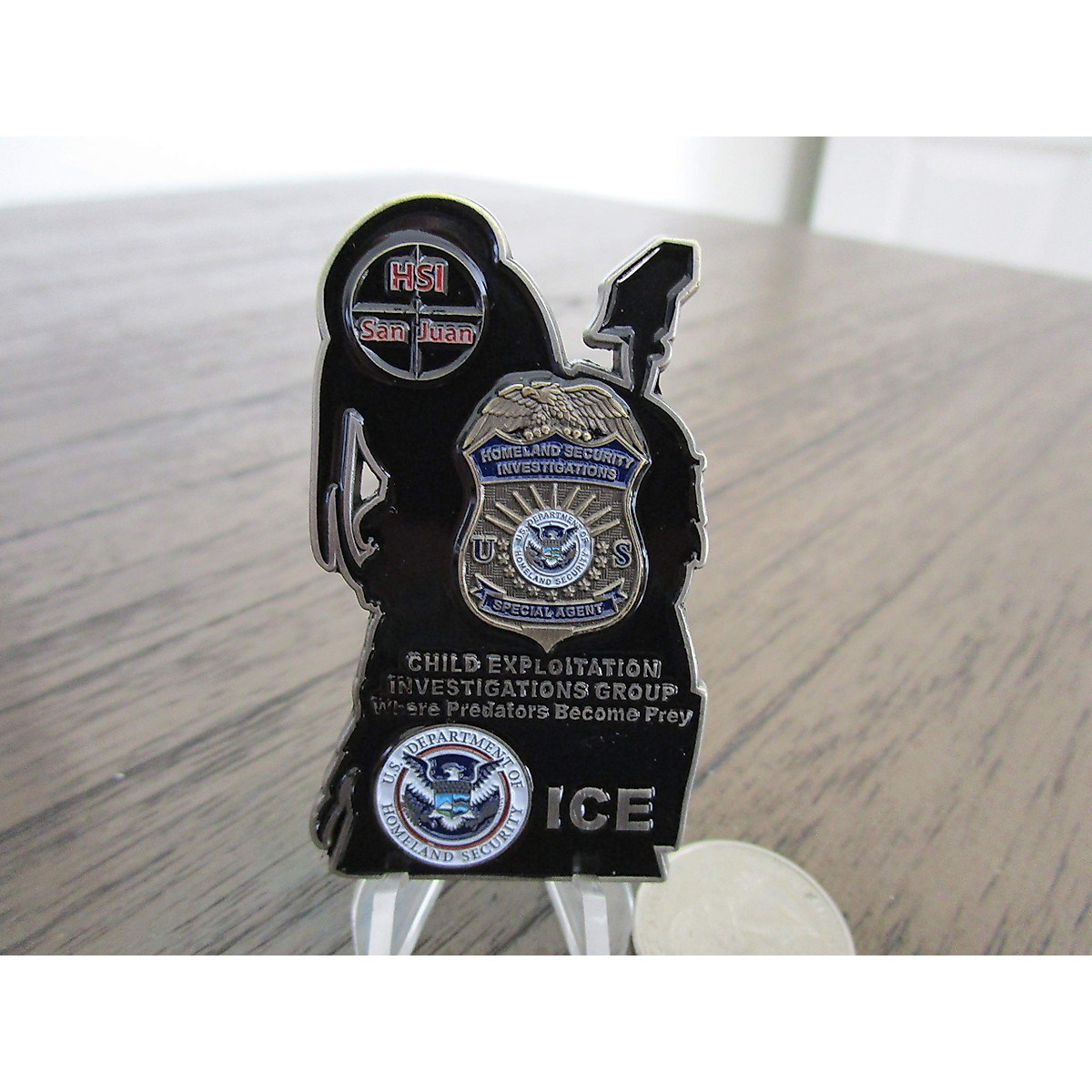 ICE HSI Child Exploitation Investigations Group San Juan Puerto Rico Predator Challenge Coin