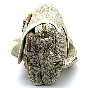 Unique design four pocket Hemp Hobo Passport crossbody bag Hippie Bag Festival Bag Travel Bag 100% Himalaya Hemp FAIR TRADE | Handmade with Love.