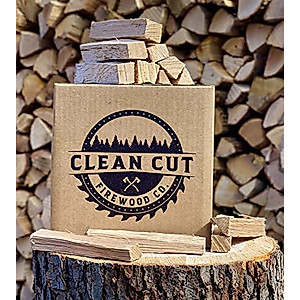 Clean Cut Firewood Co. Pizza Oven Wood 6 Inch Mini-Splits - Kiln Dried White Oak - For Portable Wood-Fired Pizza Ovens and Smokers - 1 Box 550 Cubic Inches