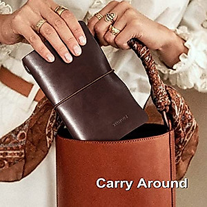 ZUOYOUZ Womens Wallet Leather Card Holder Wallet, Large Capacity Ladies Wallet, Soft Clutch Purse Wallet for Women Dark Brown