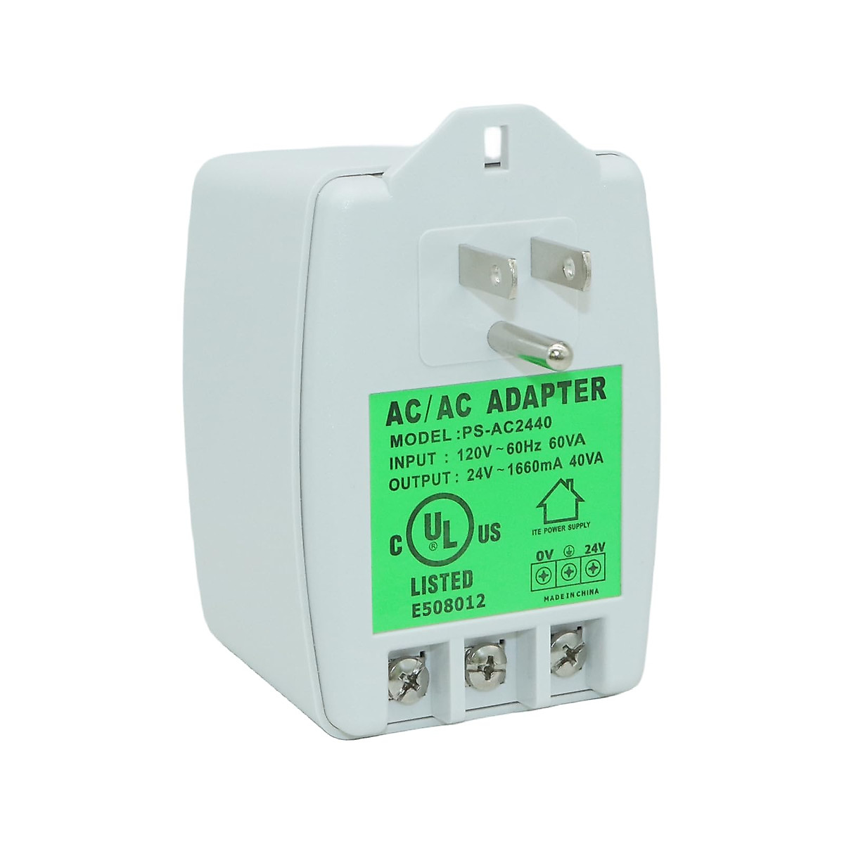 24VAC 40VA Plug in Doorbell Transformer Compatible with All of Doorbell Nest Ecobee Sensi and Honeywell Thermostat with UL Certificate