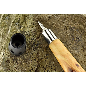 SE 3 Piece 55" Detachable Wood Walking/Hiking Stick - Asian Bianbai with Metal Tip, Reinforced Rubber Tip, and Water-Resistant Travel Pouch - Portable and Durable for Outdoor Adventures