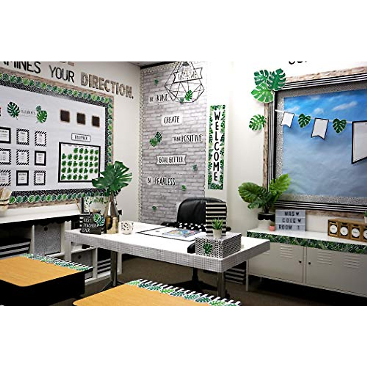 Creative Teaching Press Palm Paradise Monstera Leaves Calendar Days (10251)