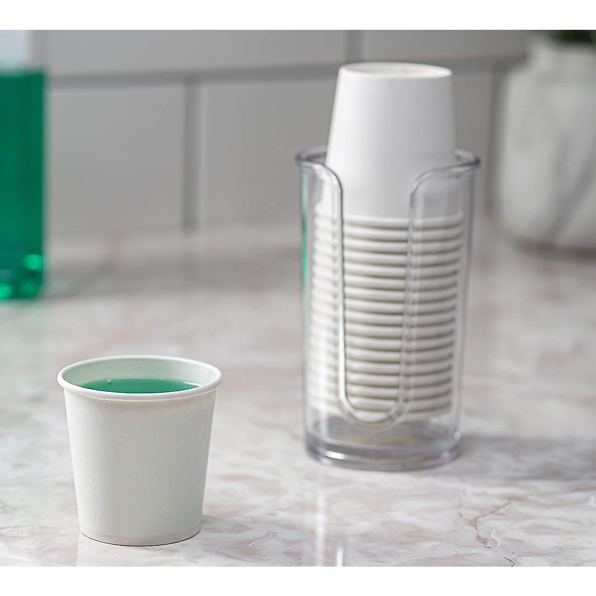 Comfy Package [4 oz. - 300 Count White Paper Cups, Small Disposable Bathroom, Espresso, Mouthwash Cups