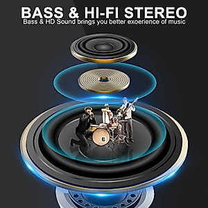 yobola Wireless Earbuds, Bluetooh Earbuds, Deep Bass Light Weight Mini Wireless Headphones for Running/Fitness, 25Hrs Playtime, Built-in Microphone, Touch Control, IPX5 Waterproof