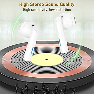 Yeaki Wireless Earbuds, LED Power Display Earphones with Wireless Charging Case, Waterproof in-Ear Headphones with Mic, Bluetooth 5.2, for Sports, Running, Workout, Gaming